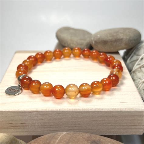 Carnelian Gemstone Bracelet One Zero Eight Mala Jewelry