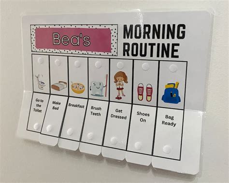Personalised Visual Routine Chart Morning Evening Senasd Learning