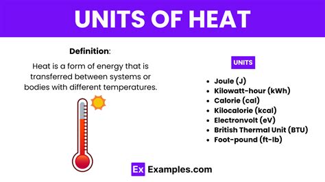 Units Of Heat Examples Definition Units Conversion Chart