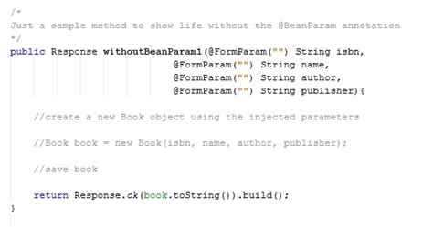 New In JAX RS 2 0 BeanParam Annotation