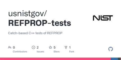 Github Usnistgovrefprop Tests Catch Based C Tests Of Refprop