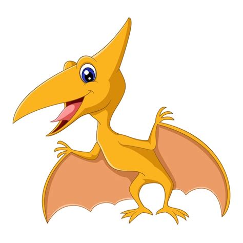 Premium Vector Cartoon Pteranodon On White Background