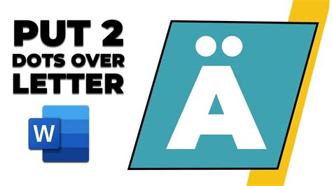How To Put 2 Dots Over A Letter In Word Youtube