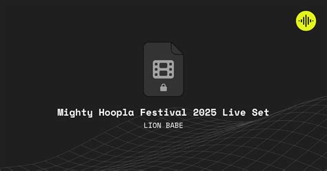 Lion Babe Mighty Hoopla Festival 2025 Live Set