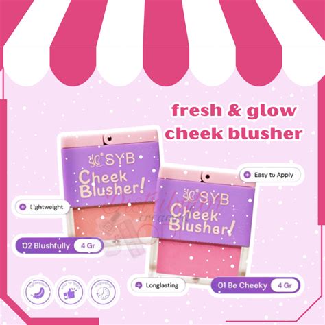 Jual New Syb Cheek Blusher Blush On Fresh And Glow Bpom Shopee