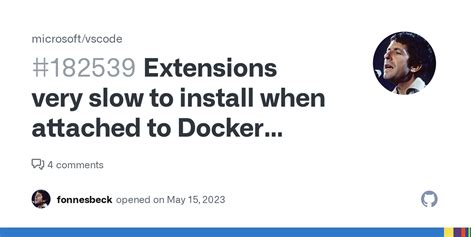 Extensions Very Slow To Install When Attached To Docker Container