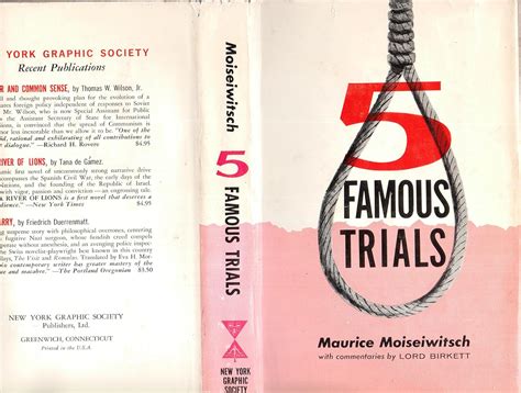 Five Famous Trials Steinie Morrison Florence Maybrick George Joseph