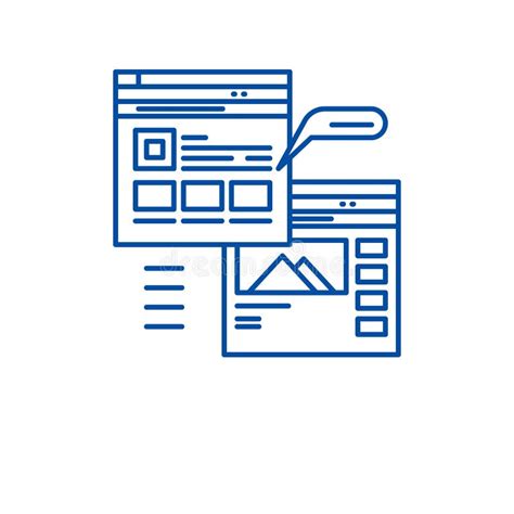 Webpage Blogging Line Icon Concept Webpage Blogging Flat Vector Symbol Sign Outline