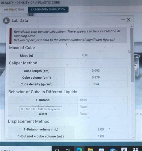 Solved INTRODUCTION LABORATORY SIMULATION A Lab Data X 4 Chegg