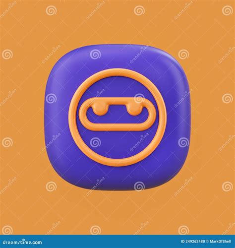 Emotion Icon Ninja 3d Icon On A Rounded Button Shape Outline Emoji 3d Rendering Flat