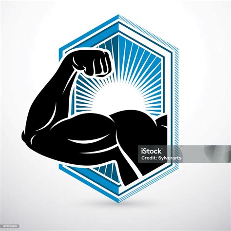 운동 팔 기중 그래픽 벡터 일러스트 레이 션입니다 피트 니스 운동입니다 Championship에 대한 스톡 벡터 아트 및 기타 이미지 Championship 건강한