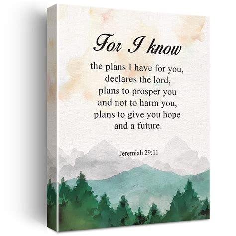 Yeley Inspirational Bible Verse Print Jeremiah 29 11 For I Desertcart