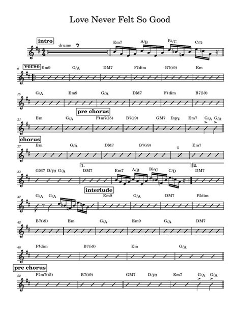Love Never Felt So Good D Pdf
