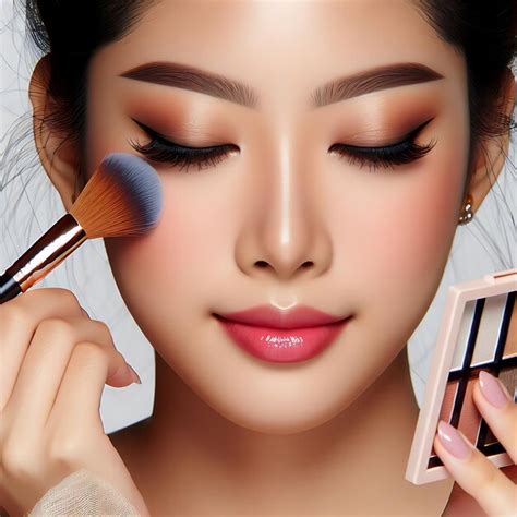 Premium Photo Makeup Artist Applies Eye Shadow Beautiful Woman With
