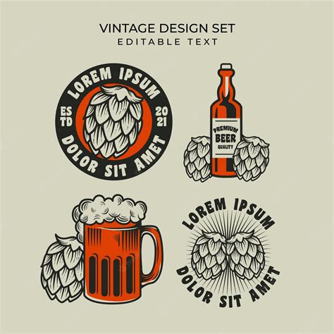 Premium Vector Vintage Badges Design Illustration Collection Set