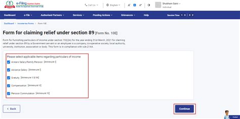 Form 10e User Manual Income Tax Department