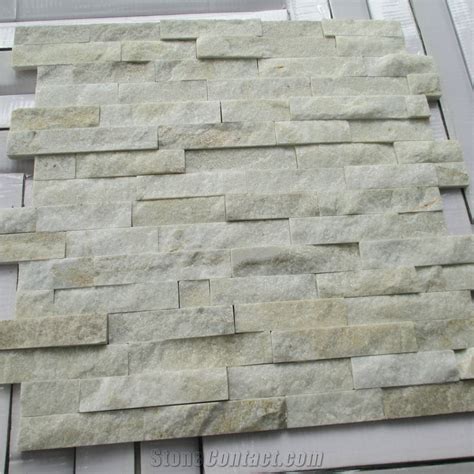 White Quartzite Interior Wall Decoration Tiles White Quartzite Cultured