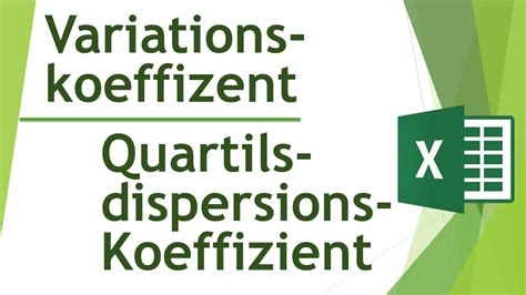 Streumaß Variationskoeffizientquartildispersionskoeffizient Berechnen