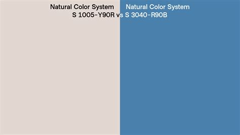 Natural Color System S 1005 Y90r Vs S 3040 R90b Side By Side Comparison