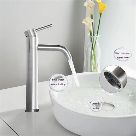 Tatayosi Bathroom Modern Tall Faucets Single Handle One Hole Lavatory
