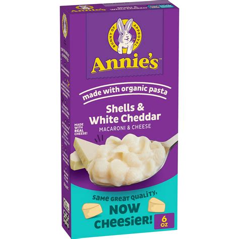 Annies White Cheddar Shells Macaroni And Cheese With Organic Pasta 6
