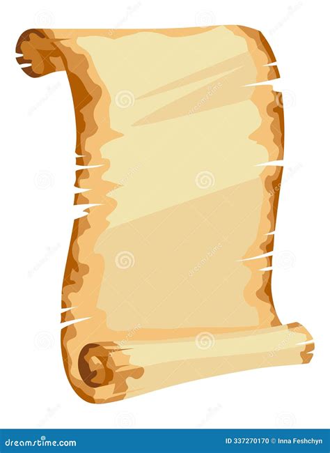 Medieval Blank Scroll Ancient Papyrus Roll For Map Old Bible Or