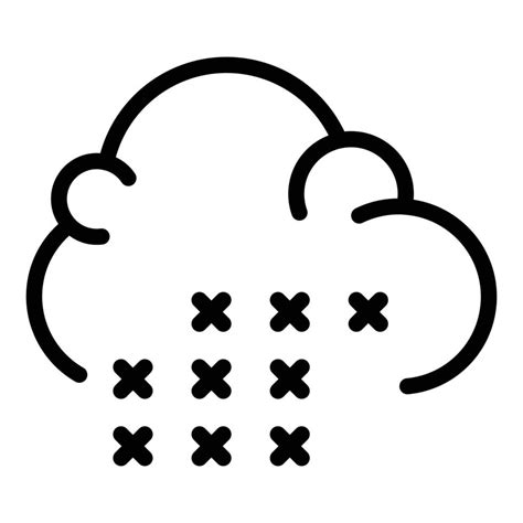 Sleet Cloud Icon Outline Style 15911129 Vector Art At Vecteezy