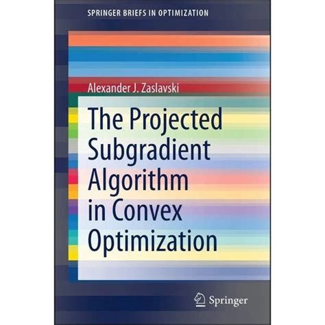 خرید و قیمت کتاب زبان اصلی The Projected Subgradient Algorithm In Convex Optimization ترب
