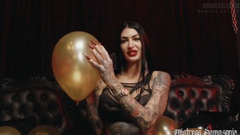 Balloon Popping Satisfaction Mistress Damazonia Clips4sale