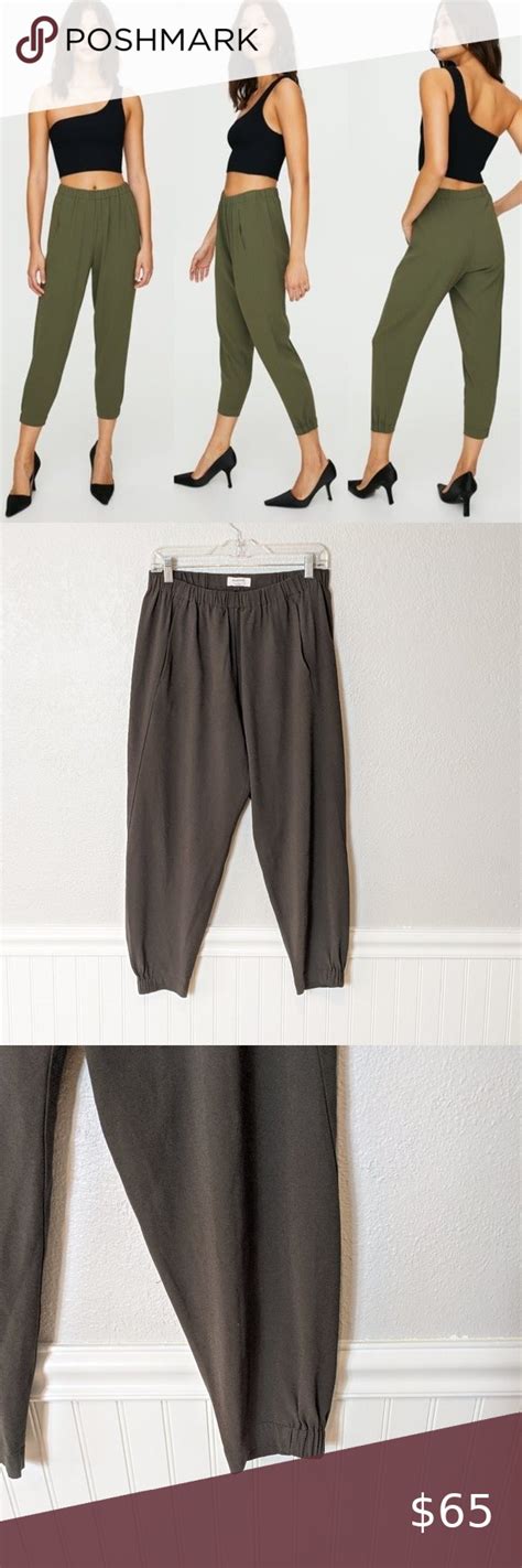 Aritzia Babaton Dexter Pant In Deep Olive Green Slim Fit Tuxedo