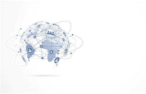 Premium Vector Global Network Connection World Map Point And Line