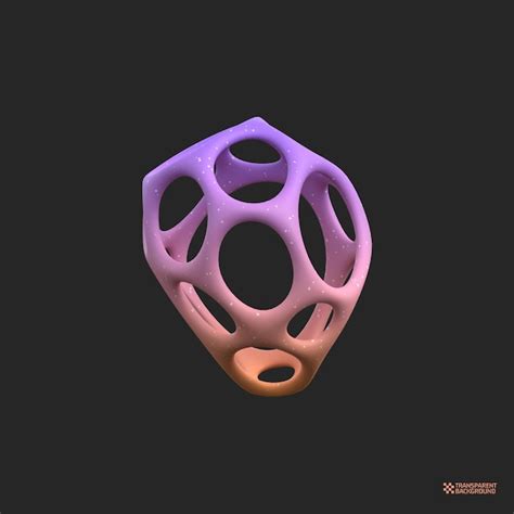 Premium Psd 3d Rendering Abstract Gradient Object Art Geometric Shapes