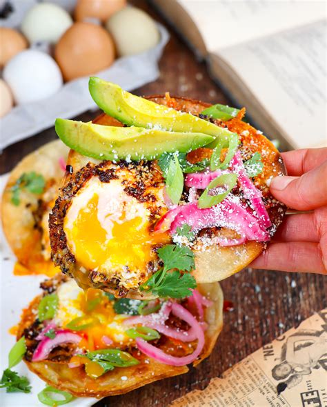 5 Minute Breakfast Chili Crunch Egg Tostadas Bright Moment Co