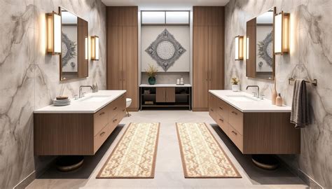 Stylish Double Vanity Bathroom Rugs For Modern Bathrooms