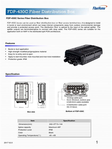 An Overview Of The Fdp 430c Fiber Distribution Box Features