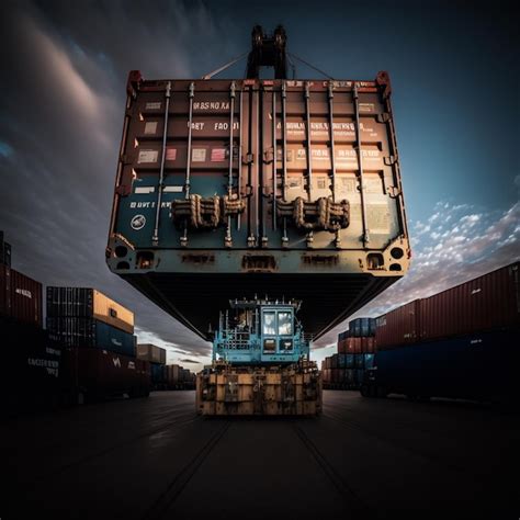 Premium Photo Container Operation In Port Series