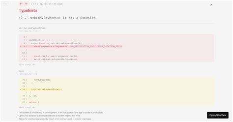 Square Payment Form Forked Codesandbox