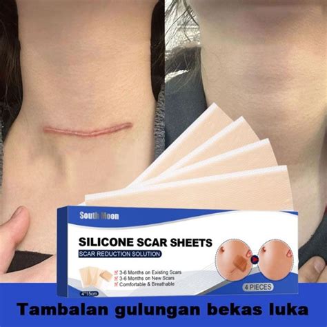 Silicone Scar Sheet Plester Bekas Luka Plester Keloid Penghilang Bekas