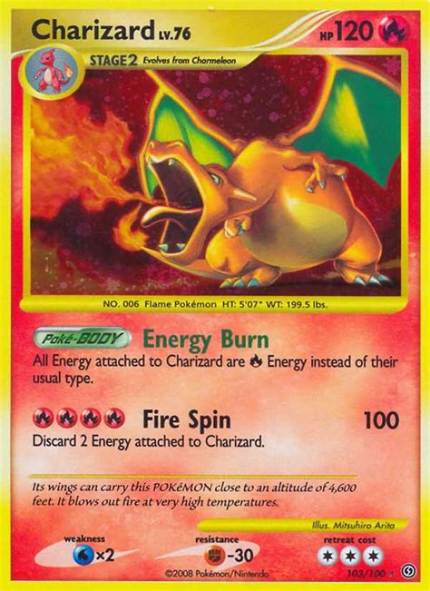 Charizard 103 Stormfront 2008 Pokemon Card