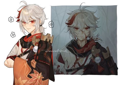 Kaedehara Kazuha Genshin Impact Drawn By Eucalypink Danbooru