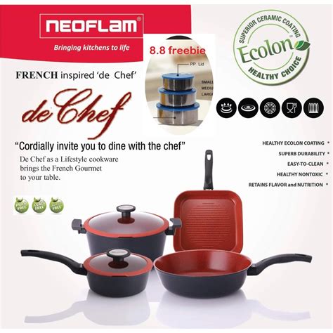 Neoflam Dechef Cooking Pans Induction Gas Electric Ready Shopee