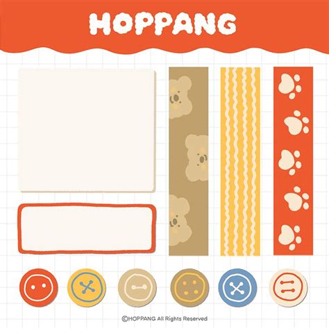 호빵 아이패드 굿노트 스티커 다꾸스티커 레드스티커 오렌지스티커 스티커세트 다이어리꾸미기 Print Stickers Sticker Design Sticker Art