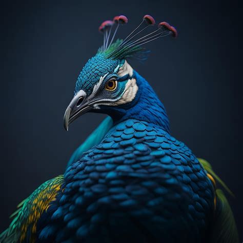 Premium Ai Image Majestic Peacock Generated By Ai
