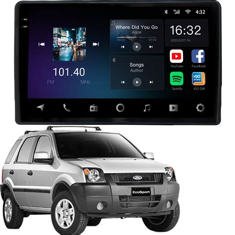 MultimÍdia Aikon Core Red 2ram 64gb Qled 9 Ecosport 2004 A 2012 Fiesta 2003 A 2013 Soaudio