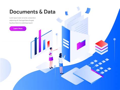Premium Vector Documents And Data Isometric