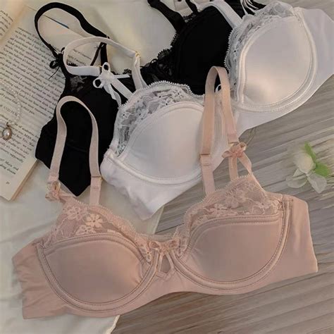 French Sexy Lace Half Cup Breathable Ultra Thin Frameed Underwear Women
