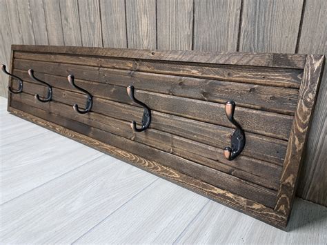 Rustic Wood Coat Rack Dark Pine Finish Makerplace By Michaels