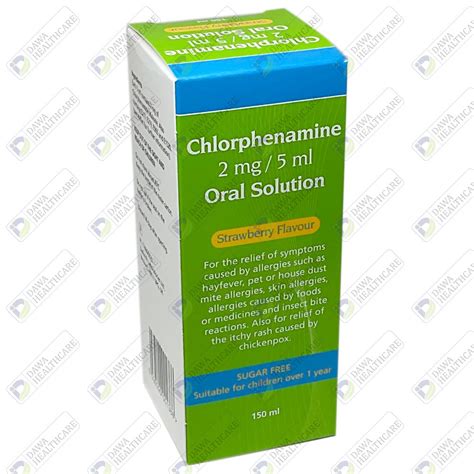 Chlorpheniramine 2mg5ml Syrup Dawa Healthcare