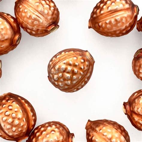 2 Extra Large Fancy Matte Brown Walnut Beads 1 1 4 ~ Czech Republic