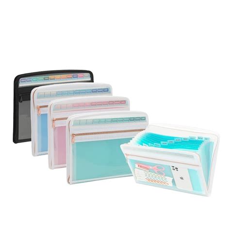 A4 Expanding File Folder With Sticky Labels Accordian File Folders Holder With Tabs Expanding
